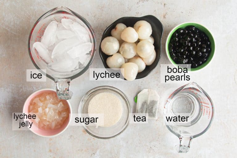 Simple, Homemade Lychee Bubble Tea Recipe